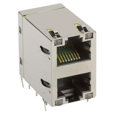 China 1-1840648-4 Integrated Connector Module RJ45 2X1 For Gigabit Ethernet for sale