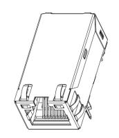 China 1-1840727-3 RJ45 Integrated Connector Module Single-Port 1000BASE-T for sale