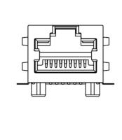 China 7498111001A 1000-BASE-T RJ45 Connector with LAN Transformer for sale