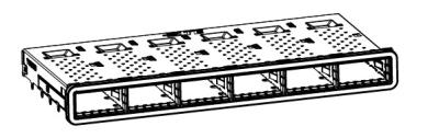 China 2170722-3 1x6 Ganged Cage Assembly For QSFP28 Optical Modules for sale