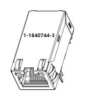 China 1-1840744-3 Gigabit Integrated RJ45 Connector Module Through Hole for sale