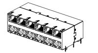 China 2X6 RJ45 9-1840860-4 Magjack ethernet 1000BASE-T RoHS Compliant for sale