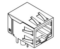 China 615008185221 Shielded 8P8C Modular Jack With EMI Fingles for sale