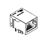 China THR 74981104400 Single Port RJ45 Connector For 10/100/1000 Base-T for sale