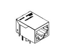 China Current & Voltage Mode 7499210121A 100BASE-TX RJ45 Jacks Tab-Down for sale