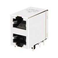 China 5569380-1 RJ45 2X1 LPJE17208DNL Stacked 8P8C Modular Jacks for sale