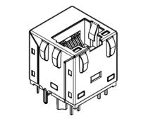 China 1000 Base-T 74991114410 Vertical RJ45 Connenctor with Transformer for sale