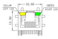 China 0826-1D1T-23-F Magnetic RJ45 Connector LPJK0071AGNL 1000Base-T Female Jack for sale