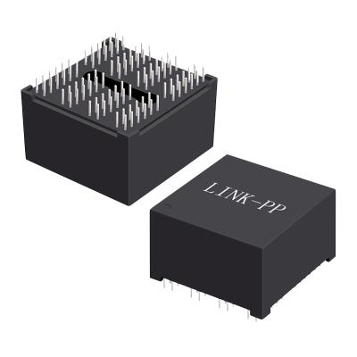 China HXB5G602NL THT 5GBASE-T PoE+ Magnetic Modules Quad Port 96pins for sale