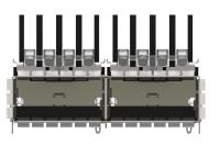 China 4-2170808-3 QSFP28/56 Cage Assembly Ganged 1x2 Configuration for sale