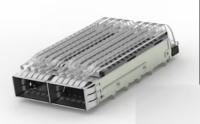 China 4-2170808-4 zQSFP+/QSFP28 28Gb/s Cage Assembly Ganged 1x2 for sale