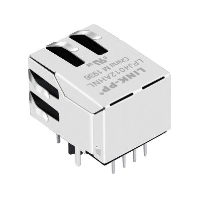 China LPJ4012AHNL 10/100BASE-T Single Port RJ45 Connector with LEDs for sale
