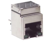China HFJV1-E1G01RL Vertical Mount RJ45 Jack For 1000Base-T Ethernet for sale