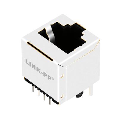 China HFJV1-E1G01RL Vertical Mount RJ45 Jack For 1000Base-T Ethernet for sale