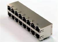 China SS73100-047F Rj45 Socket 2x8 Ethernet Connector Stacked 16 Ports 8P8C LPJE100XCNL for sale