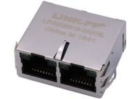 China 0875-1G2T-E3 Dual Port Rj45 LPJG28818AFNL 2x 10/100/1000Base-T Gigabit Magjack for sale