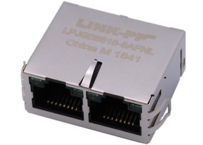 China 0875-1G2T-E3 Dual Port Rj45 LPJG28818AFNL 2x 10/100/1000Base-T Gigabit Magjack for sale