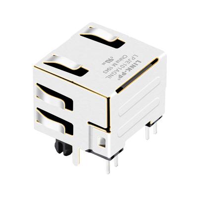 China 615008137421 8P8C RJ45 Modular Jack with LED Cross LPJE101AGNL for sale