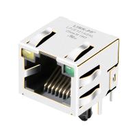 China 615008137421 8P8C RJ45 Modular Jack with LED Cross LPJE101AGNL for sale
