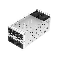 China 1-2007417-7 SFP+ 2x2 Cage Assembly with Gasket and Lightpipe for sale
