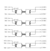 China LP5007NL SMT 24-Pin Ethernet Transformer 10/100/1000 BASE-T for sale