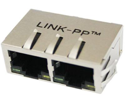 China ARJM12A1-811-AB-EW2 Multi - port  RJ45 Female Jack 1 X 2 Tab Down 5G Base - T for sale