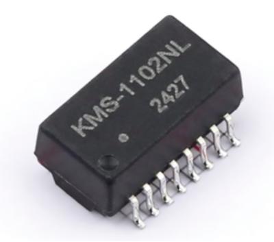 China KMS-1102NL 10/100BASE-TX SMD LAN Transformer 350uH 1CT:1CT for sale