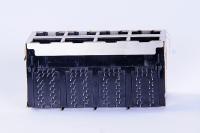China 10/100BaseT 2 X 4 Stacked RJ45 No LED RoHS With Through Hole 0811-2X4R-DT-F for sale