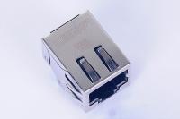 China 0813-1X1T-43-F RJ45 With Magnetics 1000BASE-T 1x1 MagJack Tab Down for sale