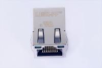 China 1 Port RJ45 Magjack Connector Through Hole 10/100 Base-T 08B0-1G1T-36-F for sale