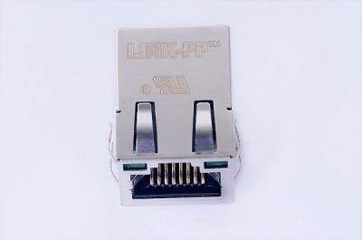 China 1 Port RJ45 Magjack Connector Through Hole 10/100 Base-T 08B0-1G1T-36-F for sale