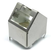 China 615008145121 45° 8P8C Modular Jack With Reverse Metal Post Tail for sale