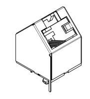 China 615008145121 45° 8P8C Modular Jack With Reverse Metal Post Tail for sale