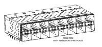 China 763527002 2x8 Stacked SFP+ Cage with Inner 2 Ports Lightpipes for sale