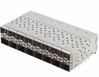 China 763527002 2x8 Stacked SFP+ Cage with Inner 2 Ports Lightpipes for sale