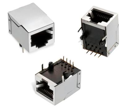 China 61500814221 THT Cat 3 Modular Jack Shielded 8P8C Without EMI Finger for sale