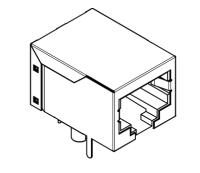 China 61500814221 THT Cat 3 Modular Jack Shielded 8P8C Without EMI Finger for sale