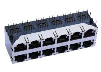China 2007023-1 Stacked 2x6 Port Magjack 8P8C Rj45 Shielded LPJE309-5CNL for sale