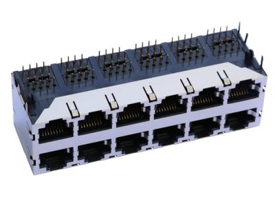 China 2007023-1 Stacked 2x6 Port Magjack 8P8C Rj45 Shielded LPJE309-5CNL for sale