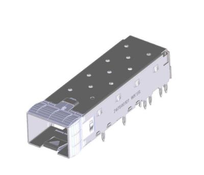 China 747540101 Single Port SFP+ Cage with Spring Finger Bezel Gasket for sale