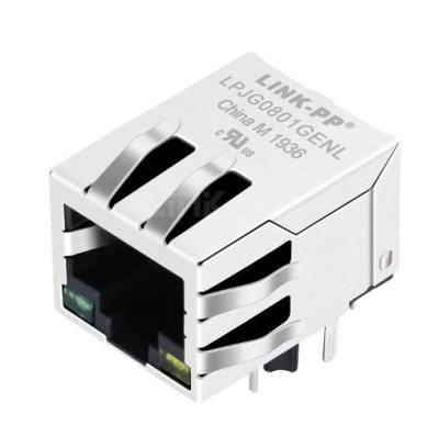 China 48F-01GYD2NL 1000BASE-T RJ45 Magnetic Jack Single Port Through Hole for sale