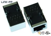 China 10 / 100 / 1000 Base POE RJ45 Connector Tab up with LED 25.4MM for sale