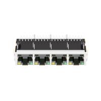 China LPJG49883A92NL 1x4 RJ45 Magjack With EMI Spring Finger And LED for sale