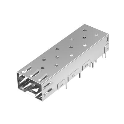 China LP11ACS2000 1x1 SFP Cage Press-Fit With EMI Fingers RoHS Compliant for sale