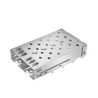 China LP12AC02000B Dual-Port 1x2 Press Fit SFP Cage Without Lightpipes for sale