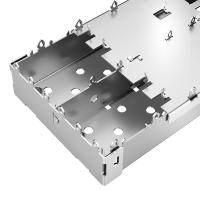 China LP12AC02000B Dual-Port 1x2 Press Fit SFP Cage Without Lightpipes for sale