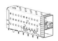 China 1-2007492-5 2x1 Stacked SFP+ Cage Assembly Through Hole Press-Fit for sale