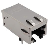 China 0813-1X1T-43-F RJ45 With Magnetics 1000BASE-T 1x1 MagJack Tab Down for sale