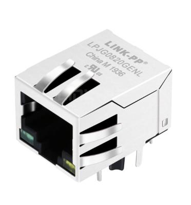 China JD0-0001NL THT Side Entry RJ45 Connector With 1000BASE-T Magnetics for sale