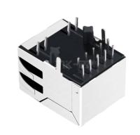 China JD0-0001NL THT Side Entry RJ45 Connector With 1000BASE-T Magnetics for sale